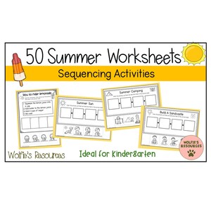 50 Summer Worksheets for Kindergarten - Activities - Coloring - End of ...