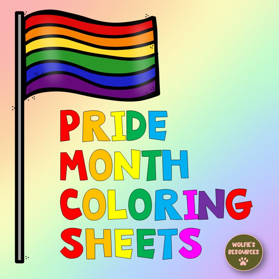 Pride Month Colouring Sheets - Etsy