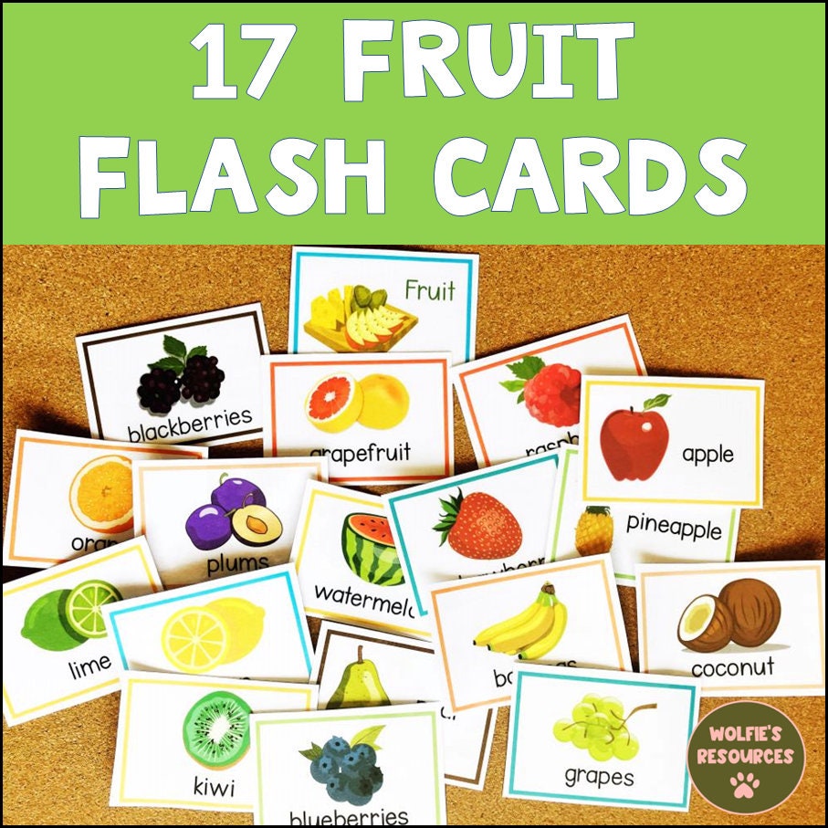 Fruit and Vegetables Flash Cards EFL ESL ELL Speech Therapy - Etsy