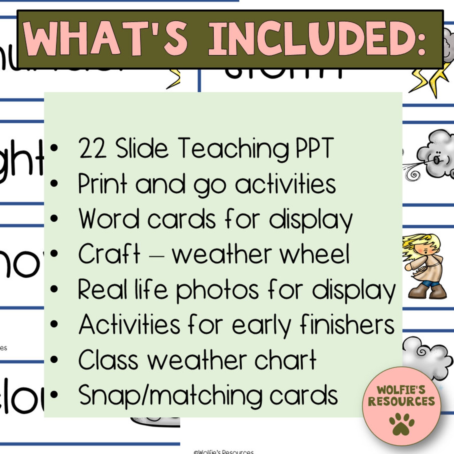 Kindergarten Weather and Climate - Etsy