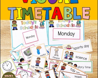 Botanical Natural Visual Timetable,daily Activities, Plan Routine ...