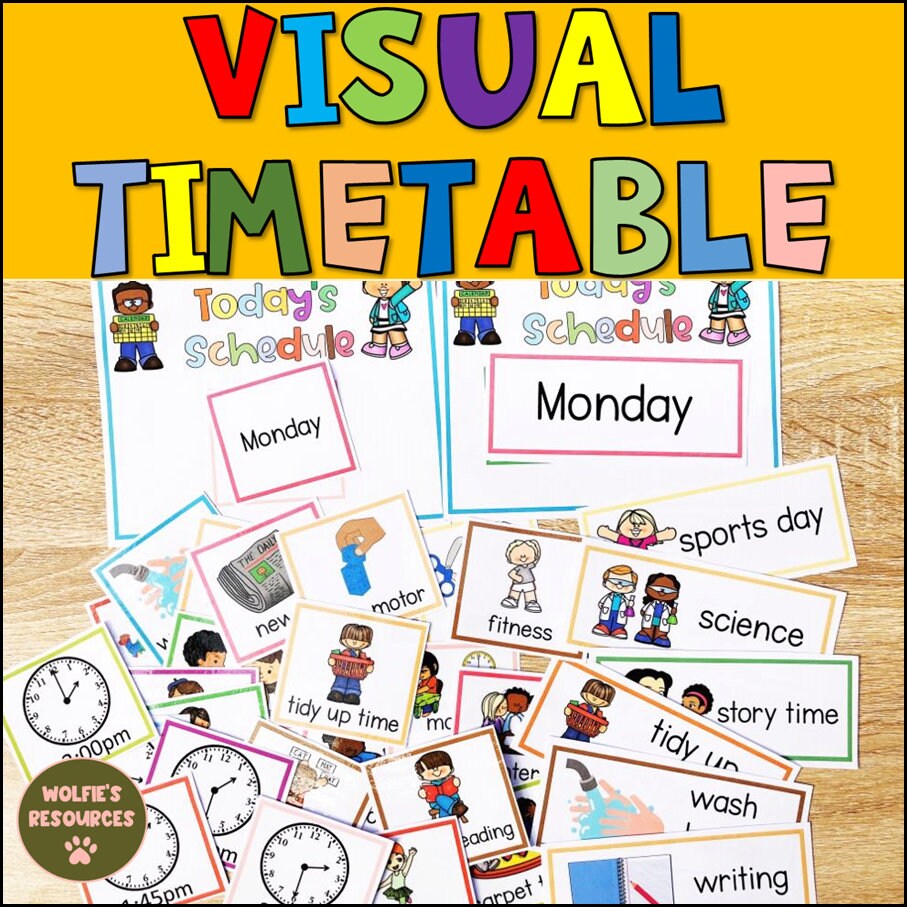Daily Schedule Visual Timetable | Homeschool - Etsy
