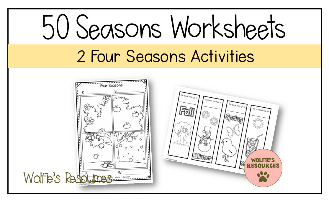 50 Four Seasons of the Year Worksheets, Spring, Summer, Fall, Winter ...