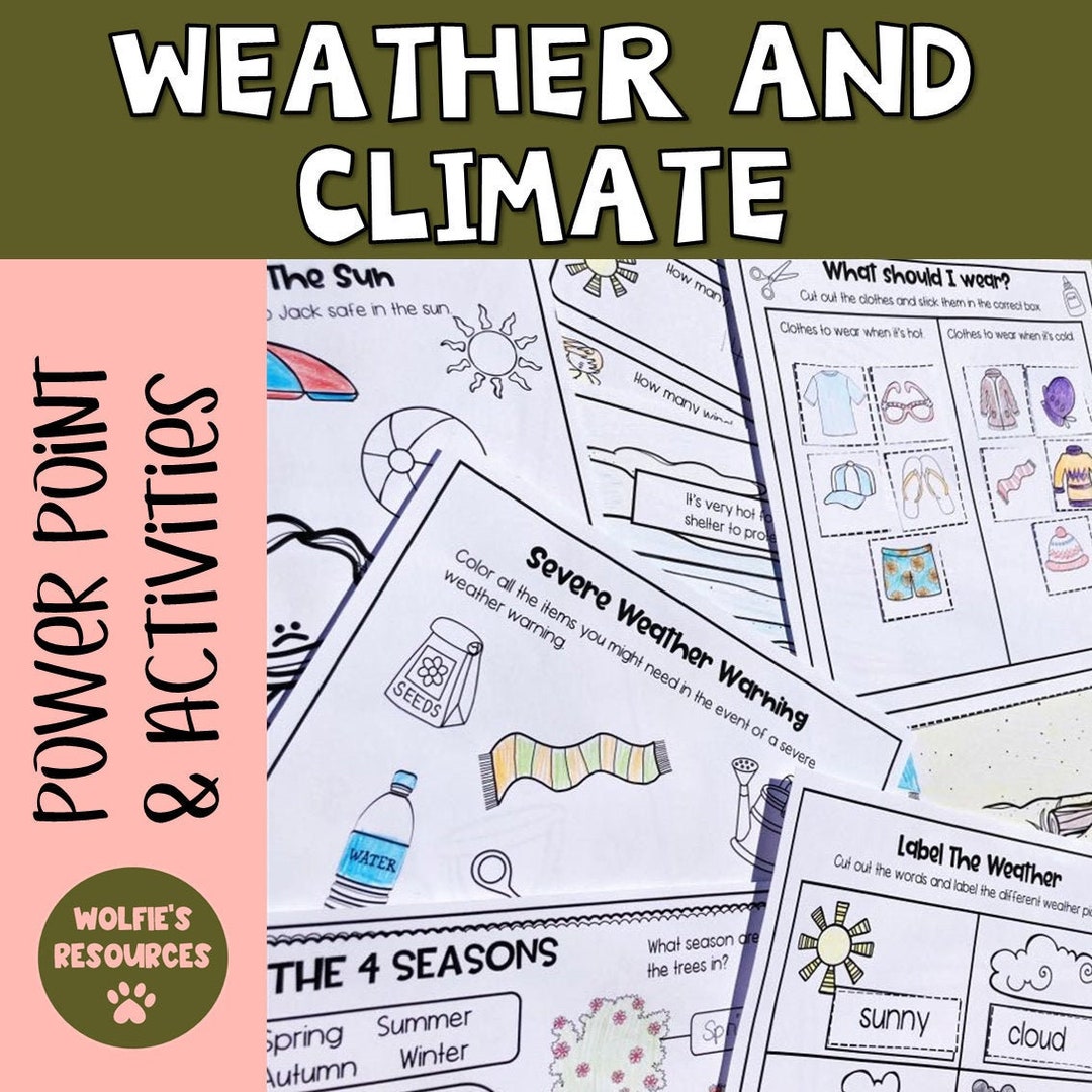 Kindergarten Weather and Climate - Etsy