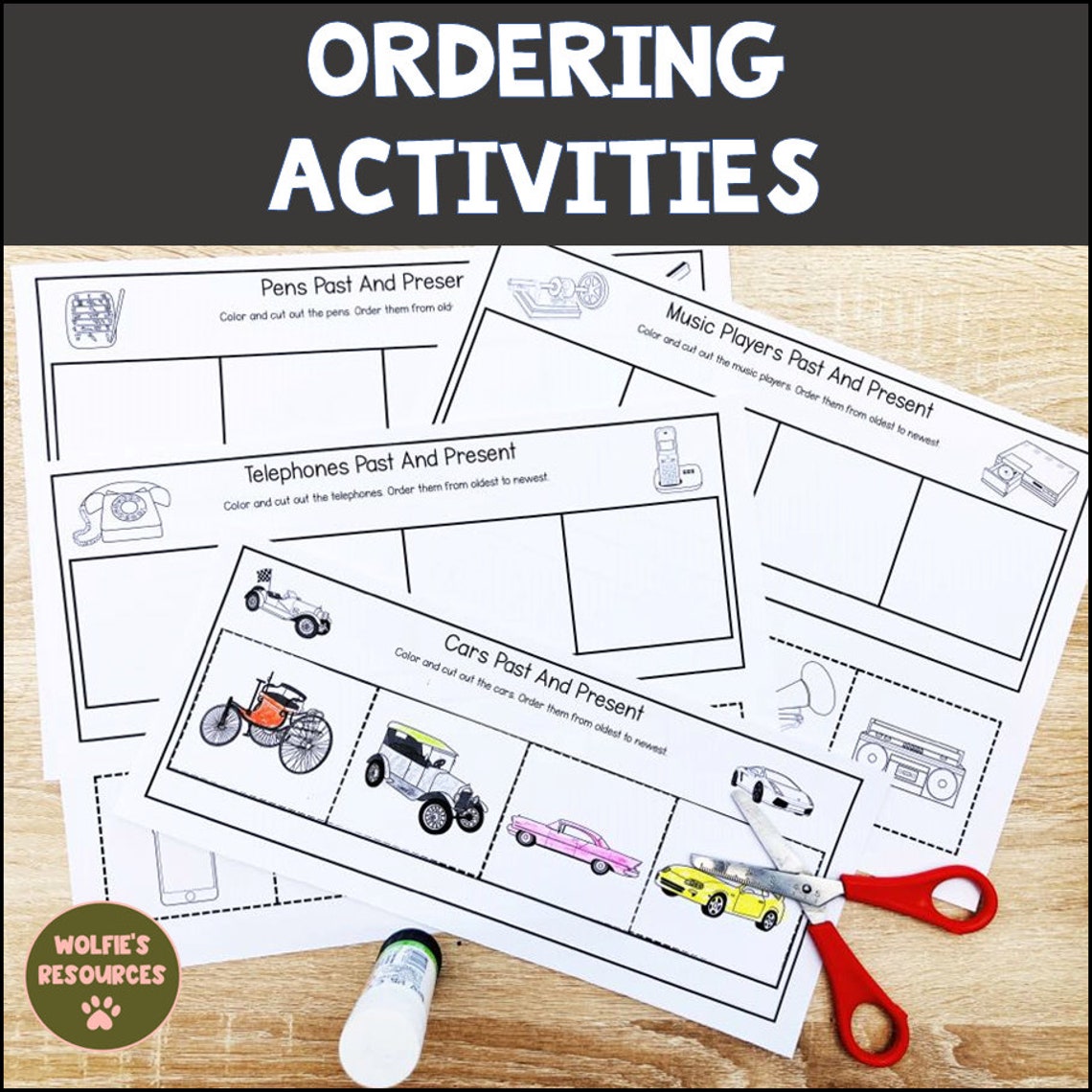 Then and Now, Past and Present Sorting Activities and Printables for ...