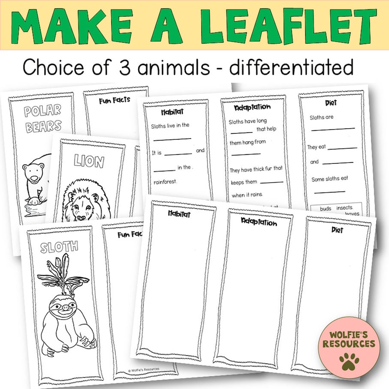 Animals and Habitats Activities, Printables, Worksheets, Posters ...