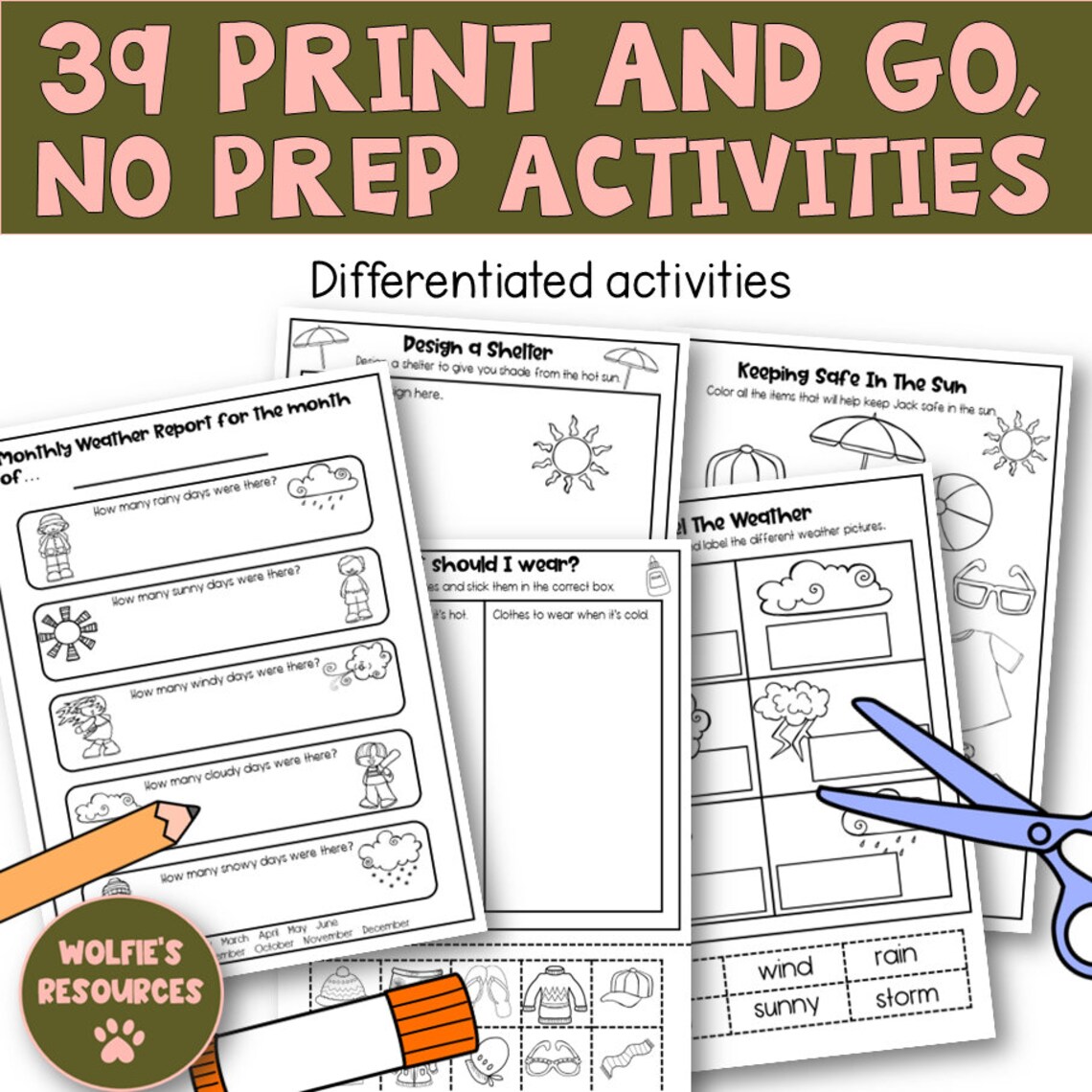 Kindergarten Weather and Climate - Etsy