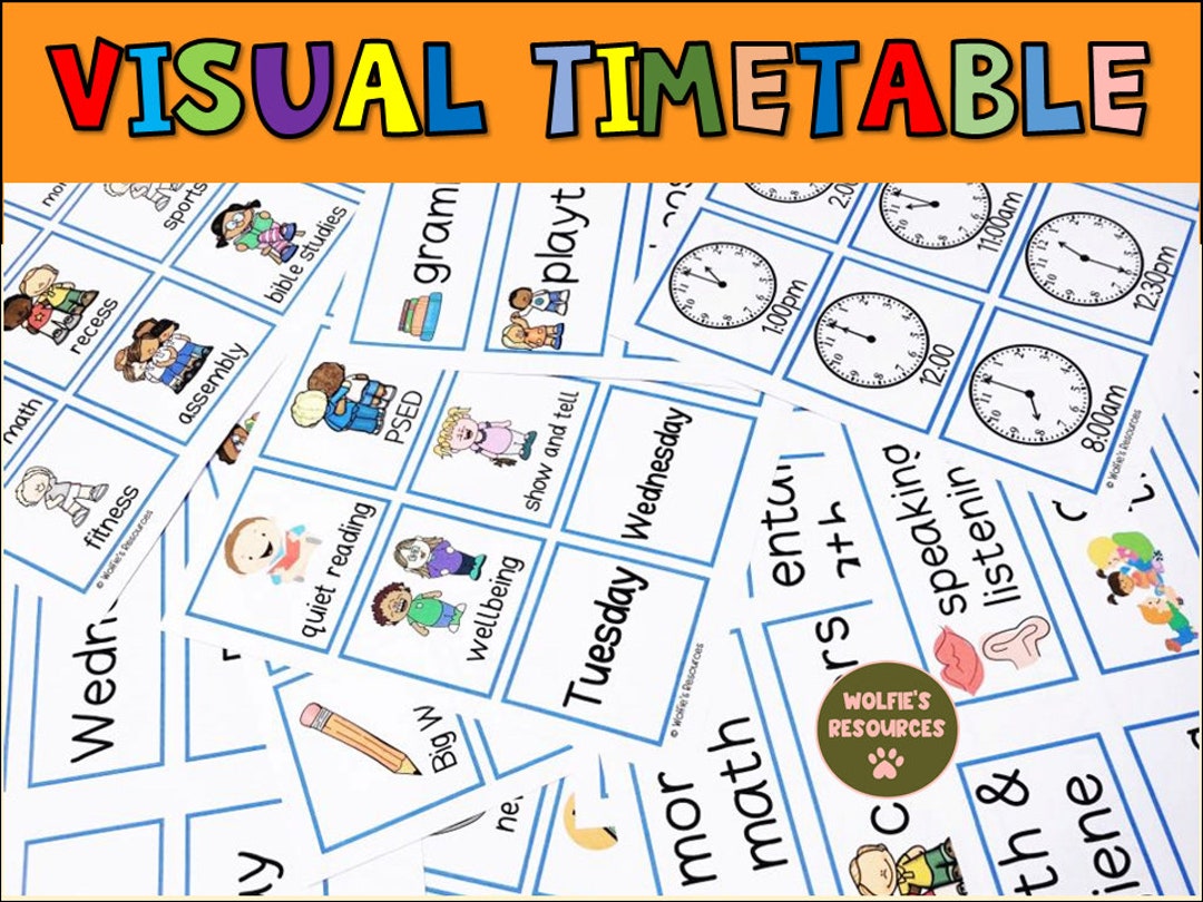 Daily Schedule Visual Timetable - Etsy