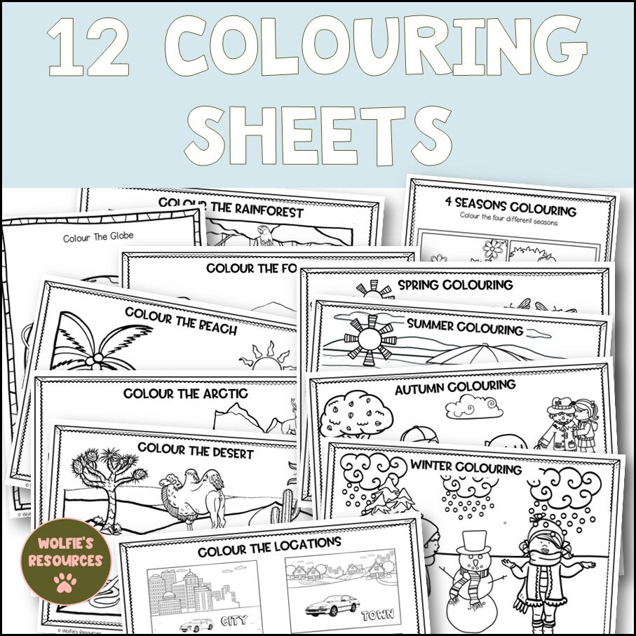 50 Geography Worksheets UK KS1 - Etsy