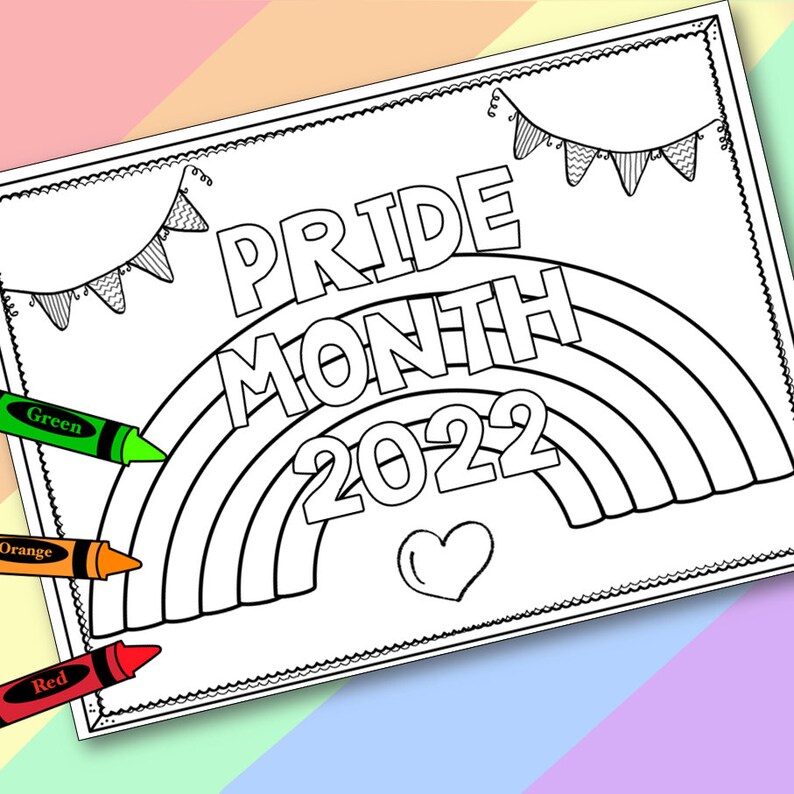 Pride Month Colouring Sheets - Etsy