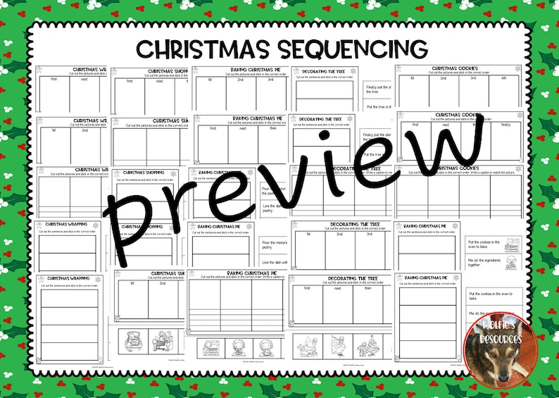 Christmas Sequencing Activities - Etsy