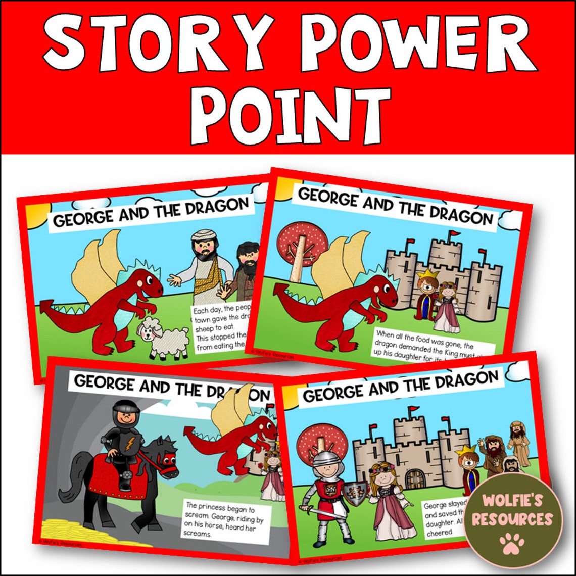 St George's Day Activities: Legend of George and the Dragon (PPT) - Etsy