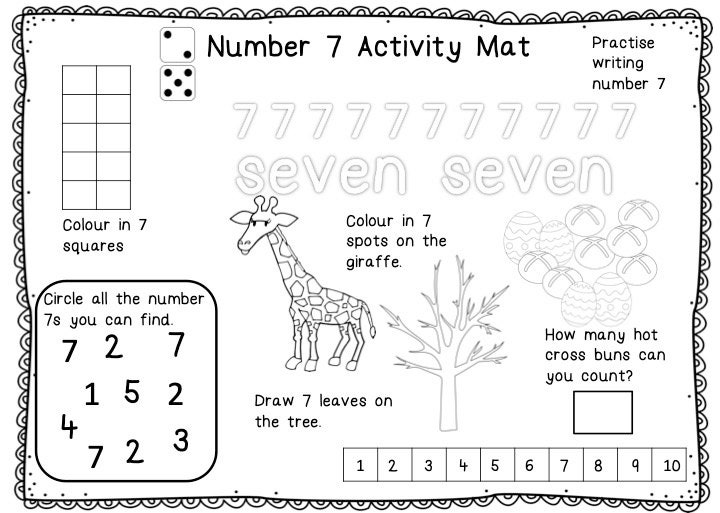 Numbers 1-10 Activity Mats - Etsy