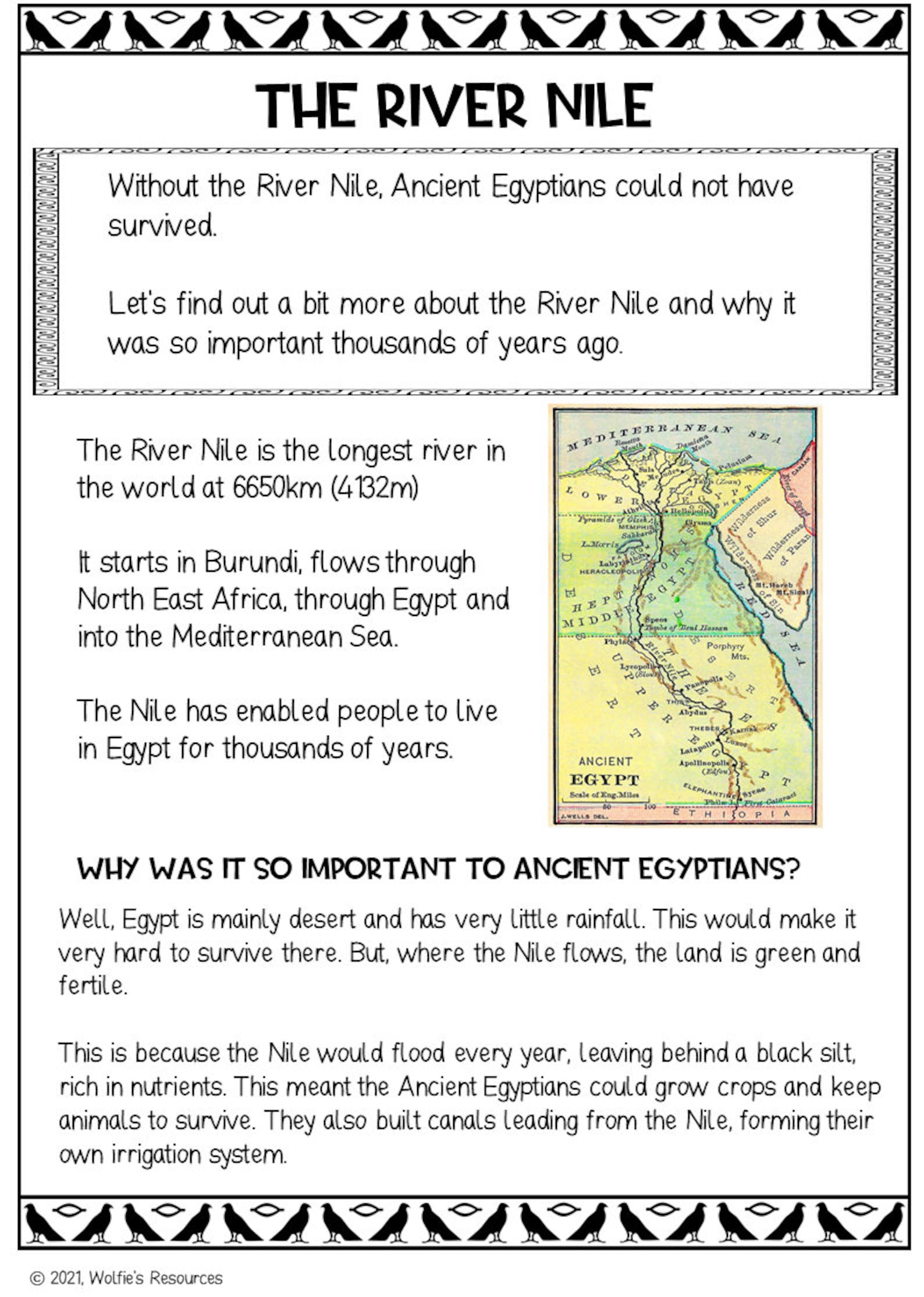 The River Nile Activities Ancient Egypt | Etsy