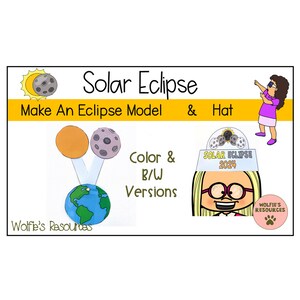 Solar Eclipse Activities Crafts and Power Point for Kindergarten & 1st ...