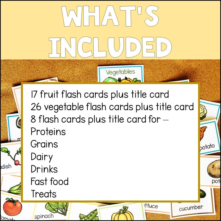 Food Flash Cards | Food Groups Flash Cards | Fruit and Vegetables Flash ...