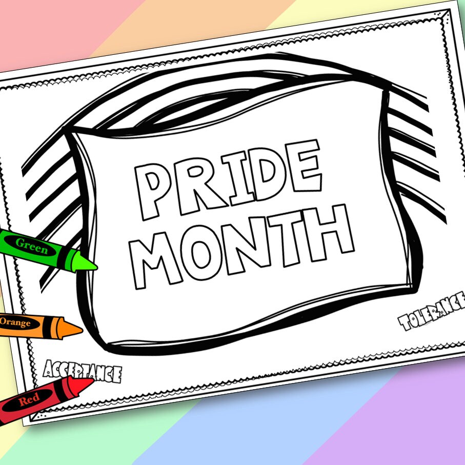 Pride Month Colouring Sheets - Etsy