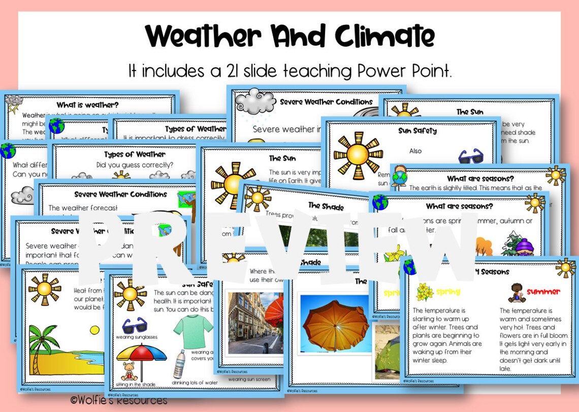 Kindergarten Weather and Climate | Etsy