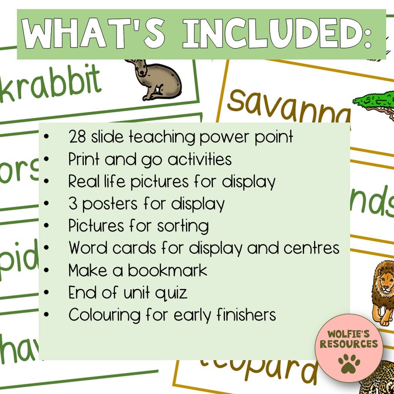 Grasslands Biome: Teaching Powerpoint & Activities (printable) - Etsy