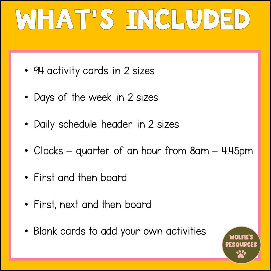 Daily Schedule Visual Timetable | Homeschool - Etsy