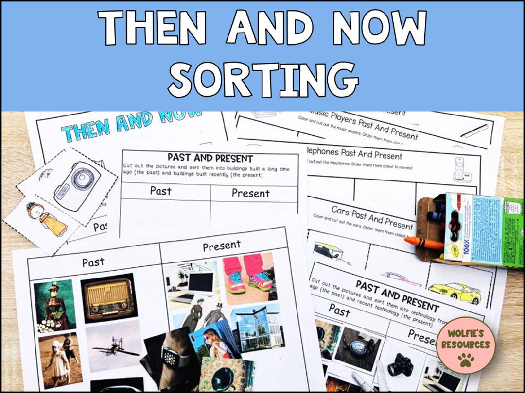 Then and Now Past and Present Sorting Activities - Etsy