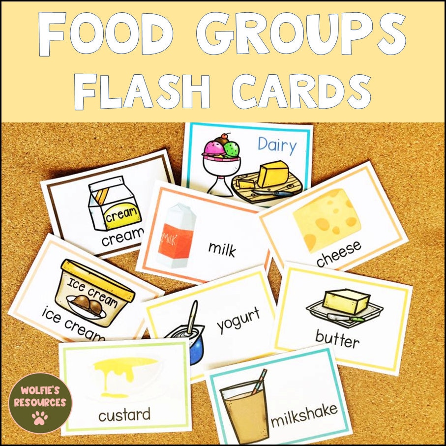 Food Flash Cards Food Groups Flash Cards Fruit and Vegetables Flash ...