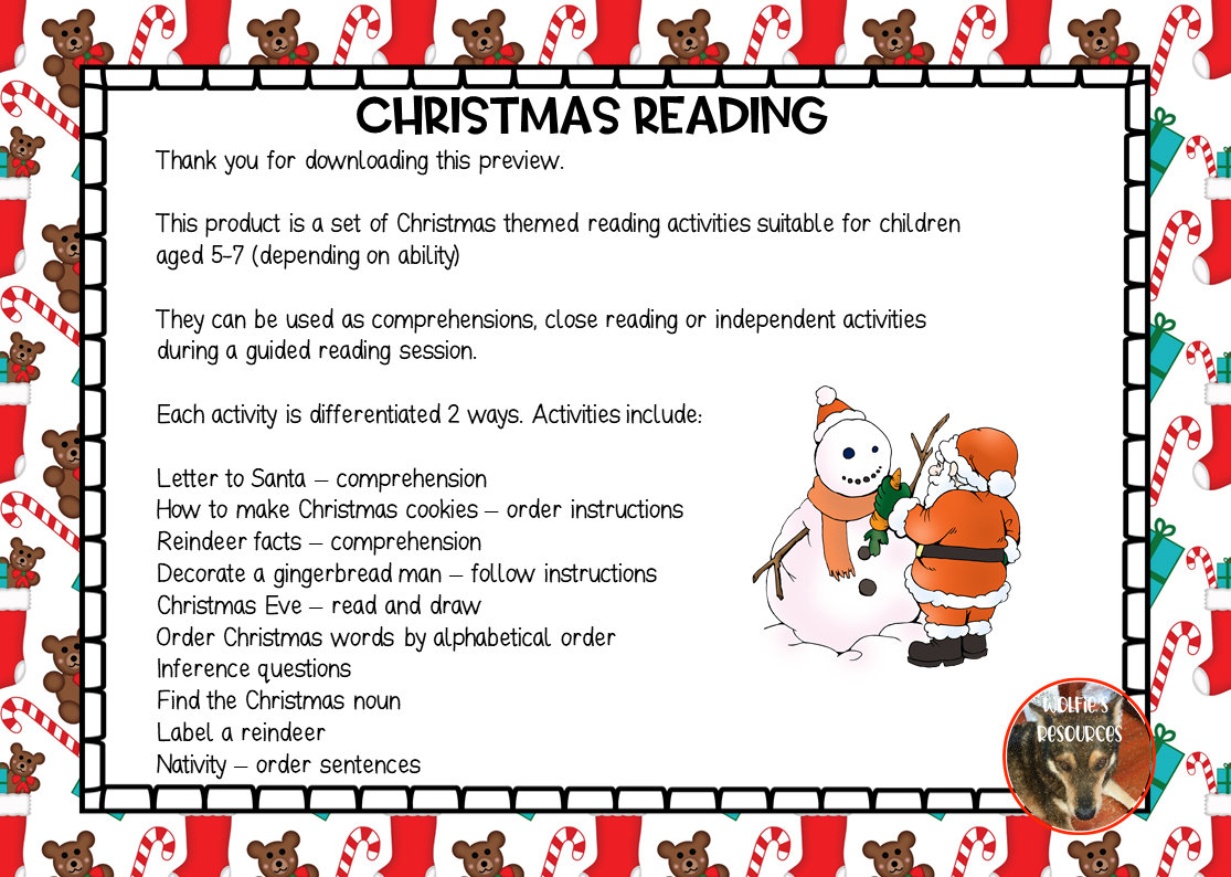 Christmas Reading Comprehensions - Etsy