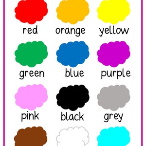 Colours and Shapes Posters and Flashcards - Etsy Canada