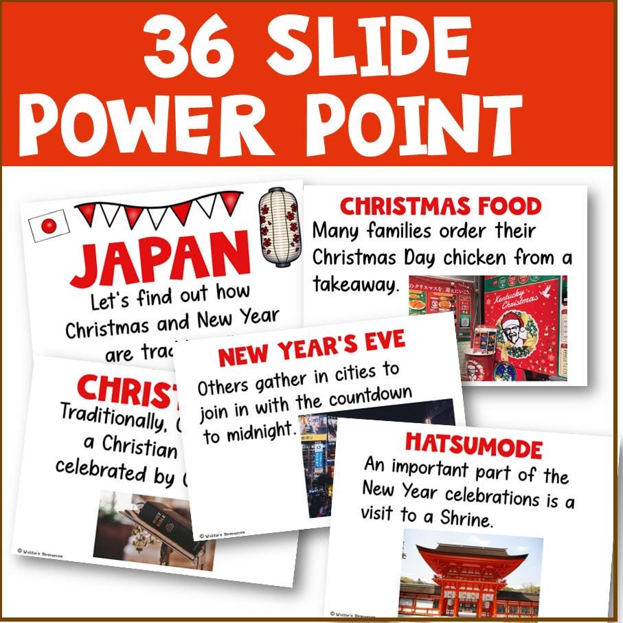 Japanese Christmas & New Year Crafts and Lapbook: Traditions Around the ...