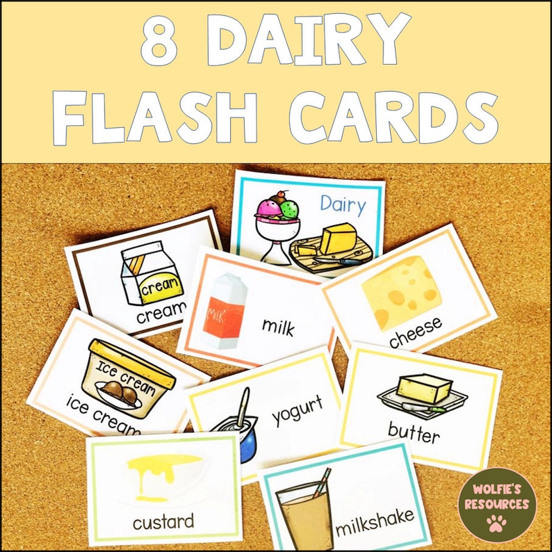 Food Groups Flash Cards: ESL Learning (printable) - Etsy