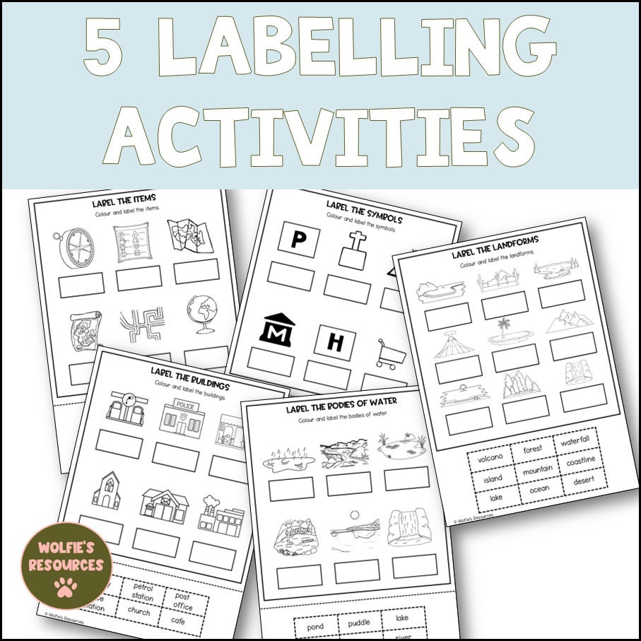 50 Geography Worksheets UK KS1 - Etsy