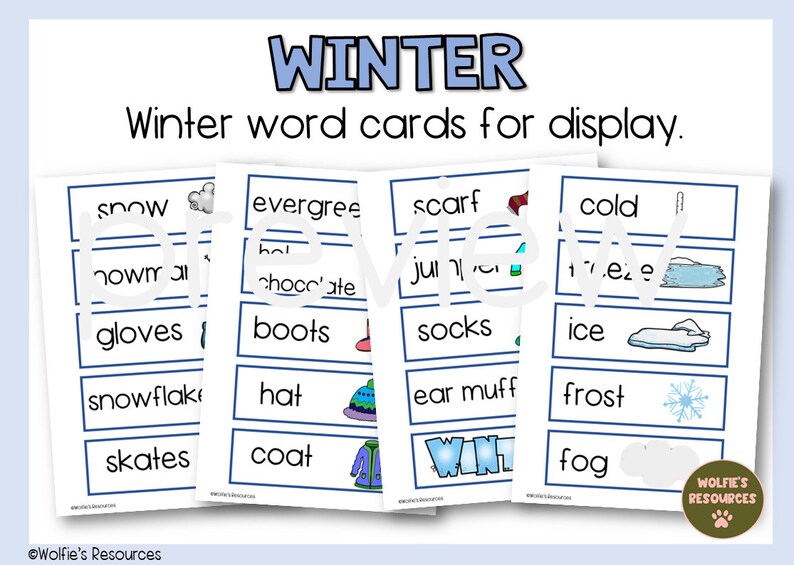 Winter Activities- Workbook - Display - Worksheets - Games - Power ...