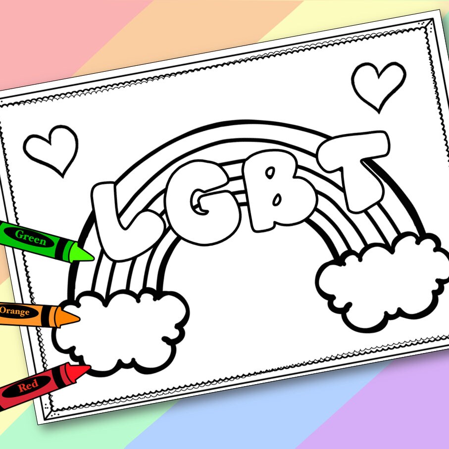 Pride Month Colouring Sheets - Etsy