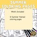 Summer Themed Coloring Pages | Coloring Sheets | Summer | Homeschool - Etsy