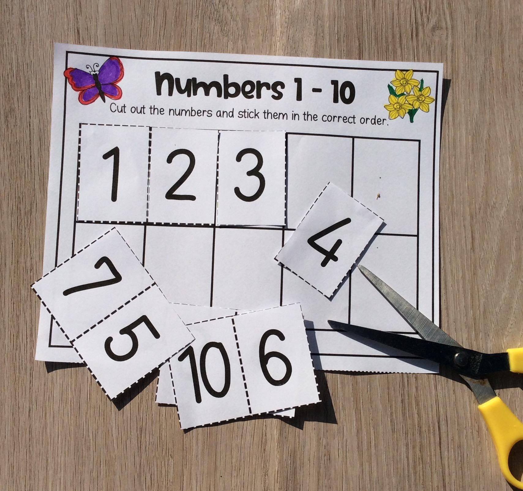 Spring Numbers 0-20 Activities and Printable Worksheets - Etsy