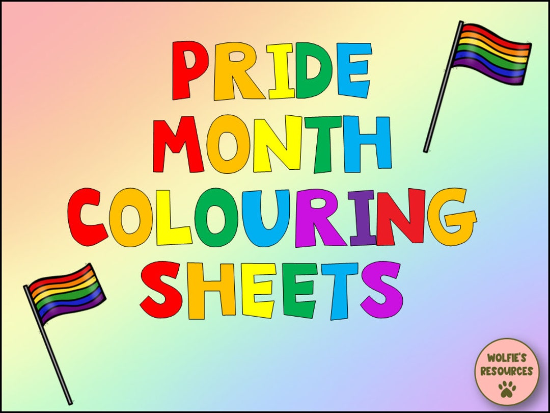 Pride Month Colouring Sheets - Etsy