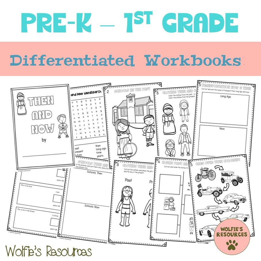 Then and Now Sorting Activities: Past & Present Workbook (powerpoint ...