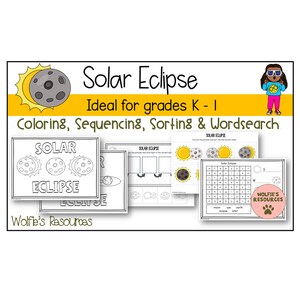 Solar Eclipse Activities Crafts and Power Point for Kindergarten & 1st ...