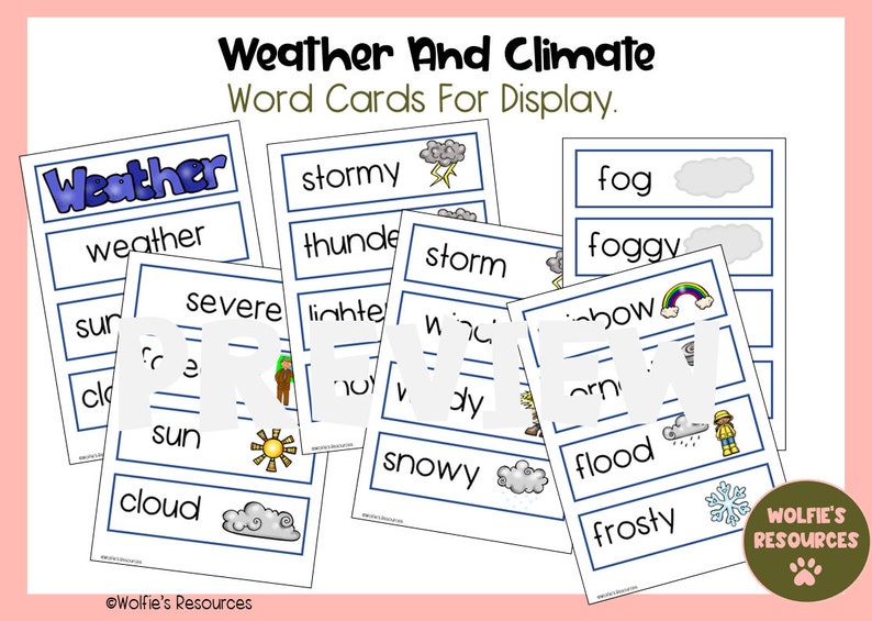 Kindergarten Weather and Climate | Etsy