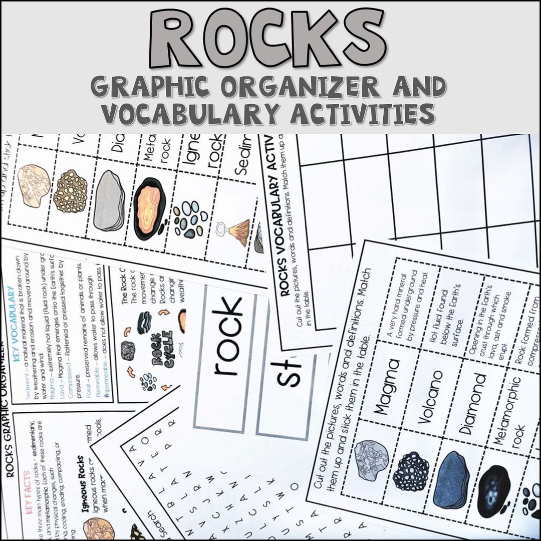 Rocks Graphic Organizer & Vocabulary Activities (digital Download) - Etsy