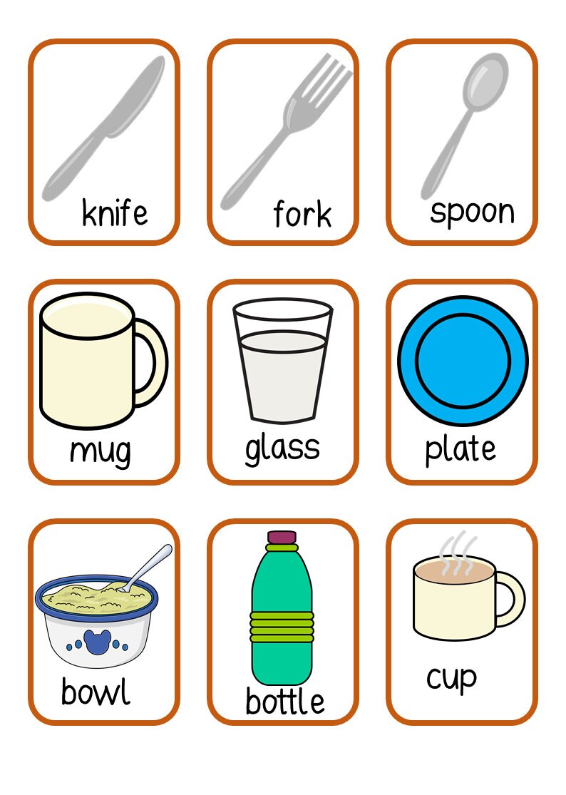 Noun Flash Cards Home Themed - Etsy