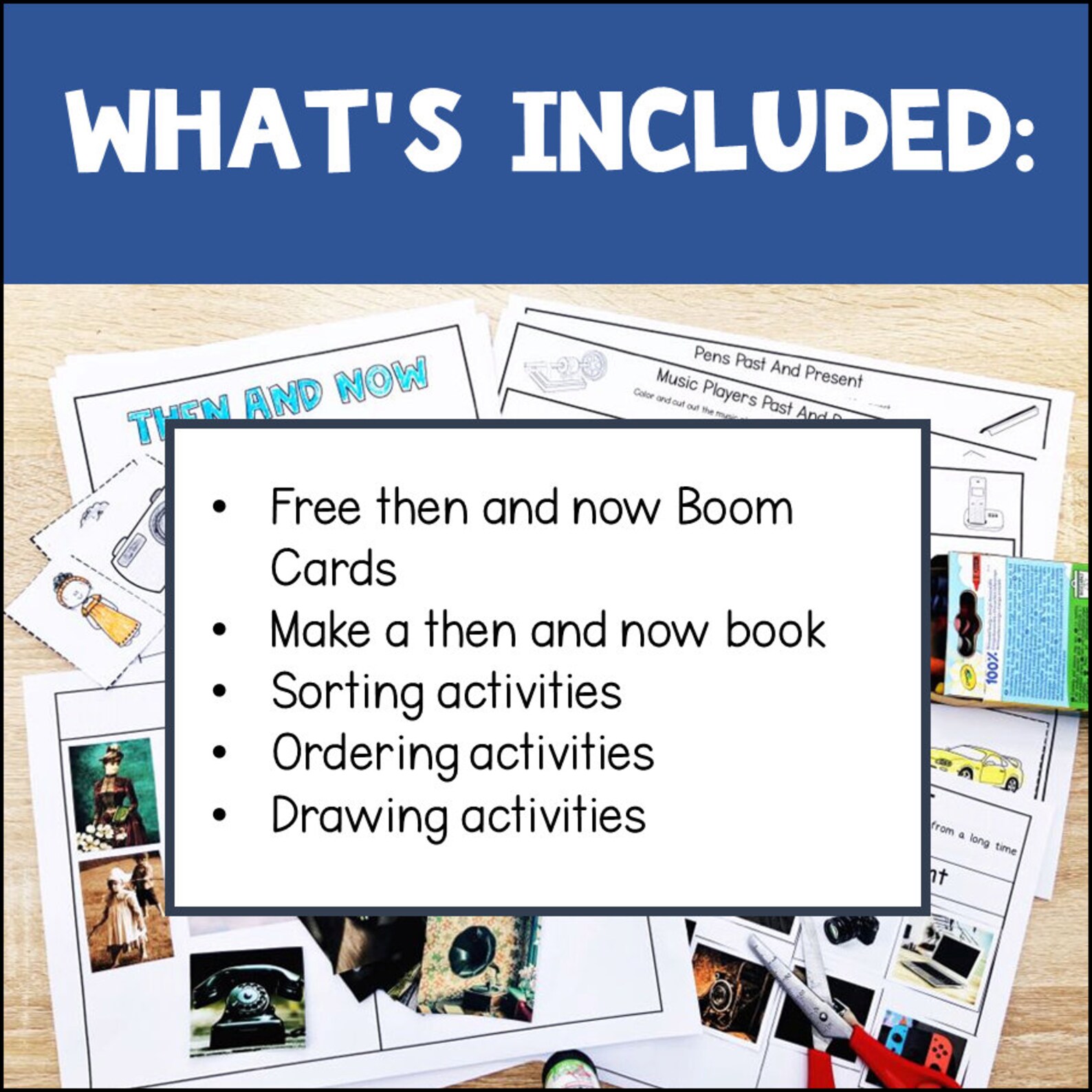 Then and Now, Past and Present Sorting Activities and Printables for ...