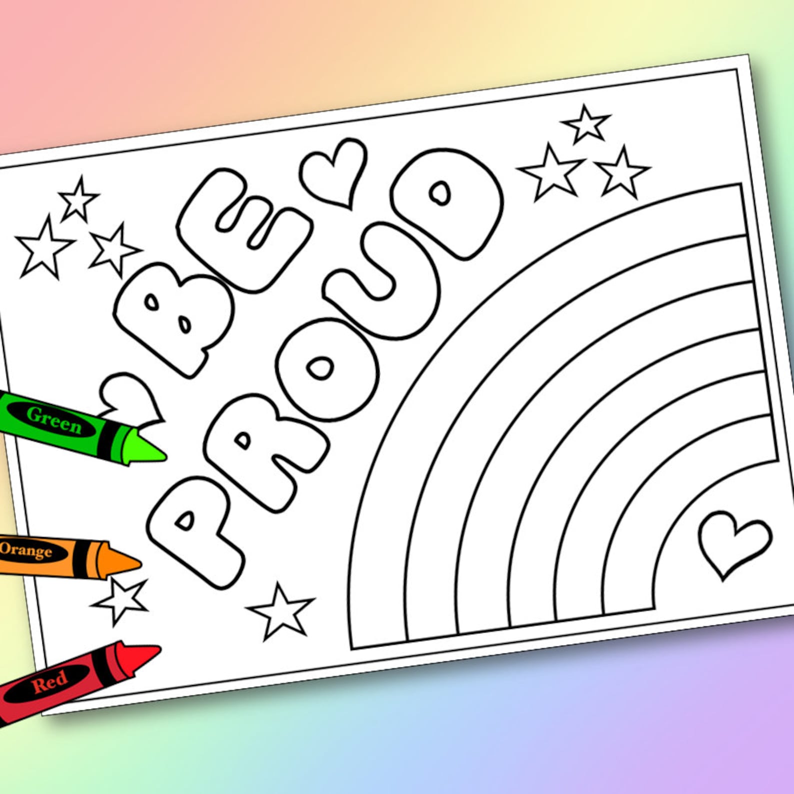 Pride Month Colouring Sheets - Etsy