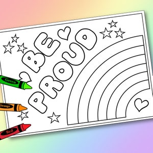 Pride Month Colouring Sheets - Etsy