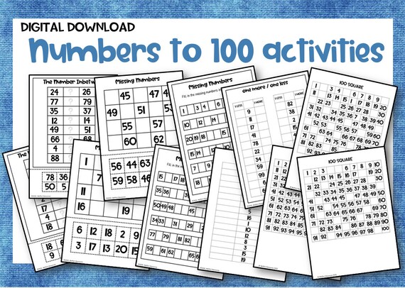 Numbers 1-100 Activities - Etsy