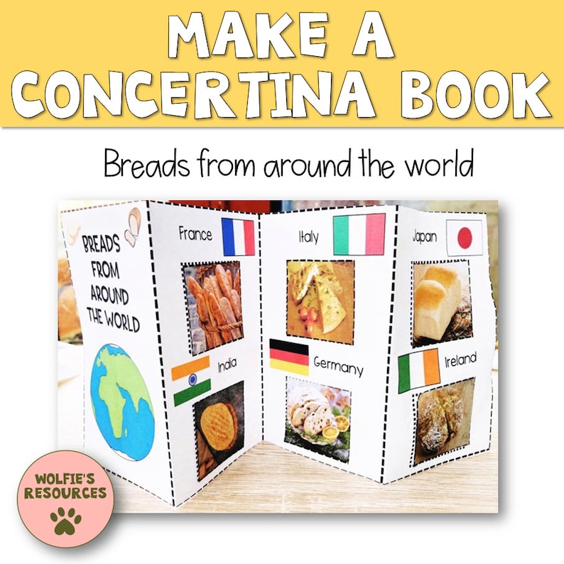 Bread Around the World Homeschool Activity: Recipe & Worksheets - Etsy