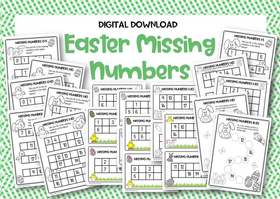 Easter Maths Missing Numbers - Etsy