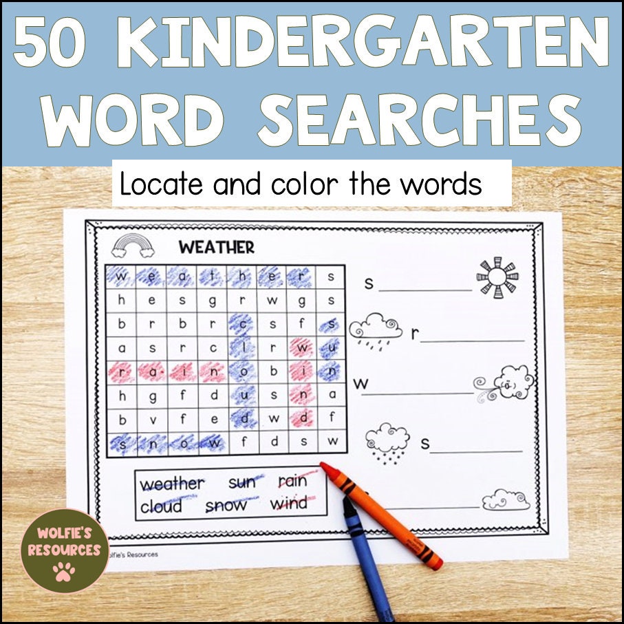 50 Science and Social Studies Word Searches for Kindergarten and ...