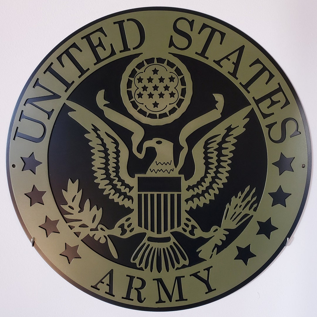 Custom US Military Emblem Military Wall Hanging Military - Etsy
