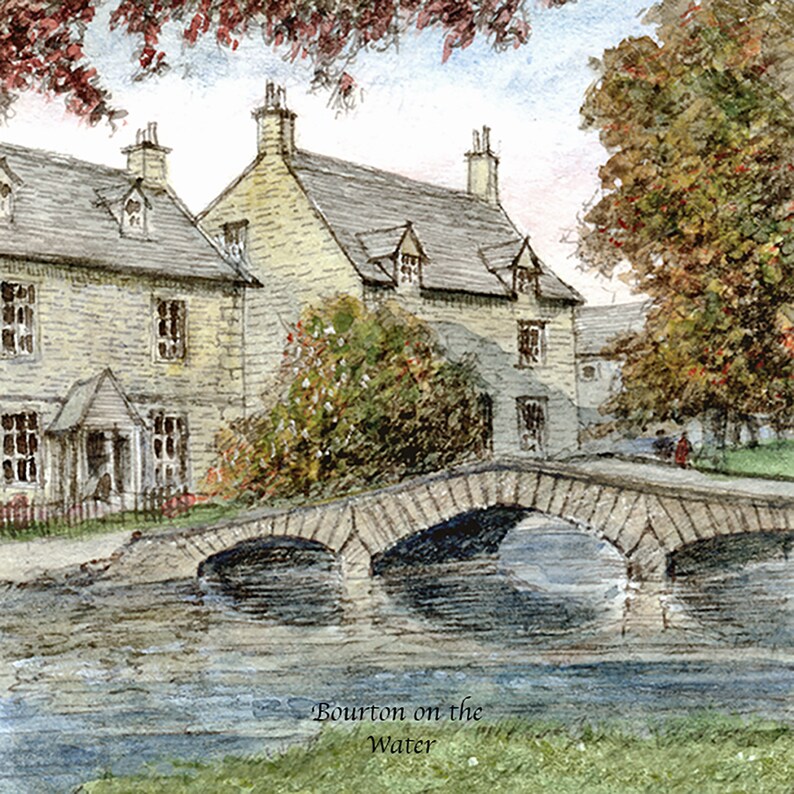Watercolour Prints of the Cotswolds Framed and Mounted Scenes by Whitby ...